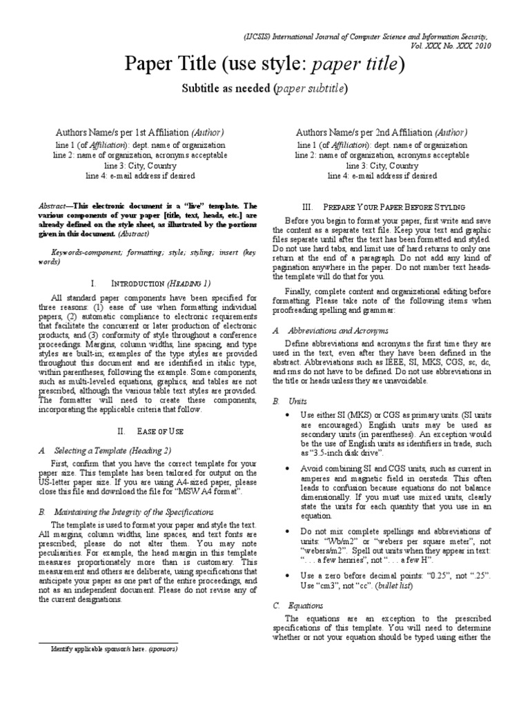 I Jcs Is Paper Format | PDF | Symbols | Text