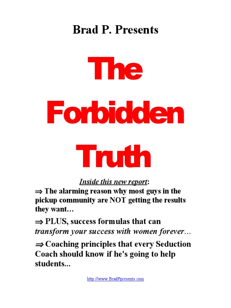 The Forbidden Truth of Seduction | PDF | Guru | Internet Forum