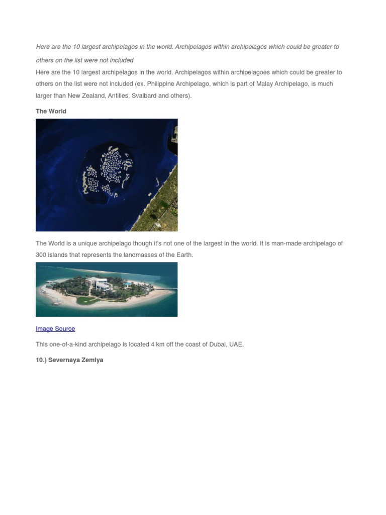 10 Most Famous Archipelago | Download Free PDF | Antilles | Island
