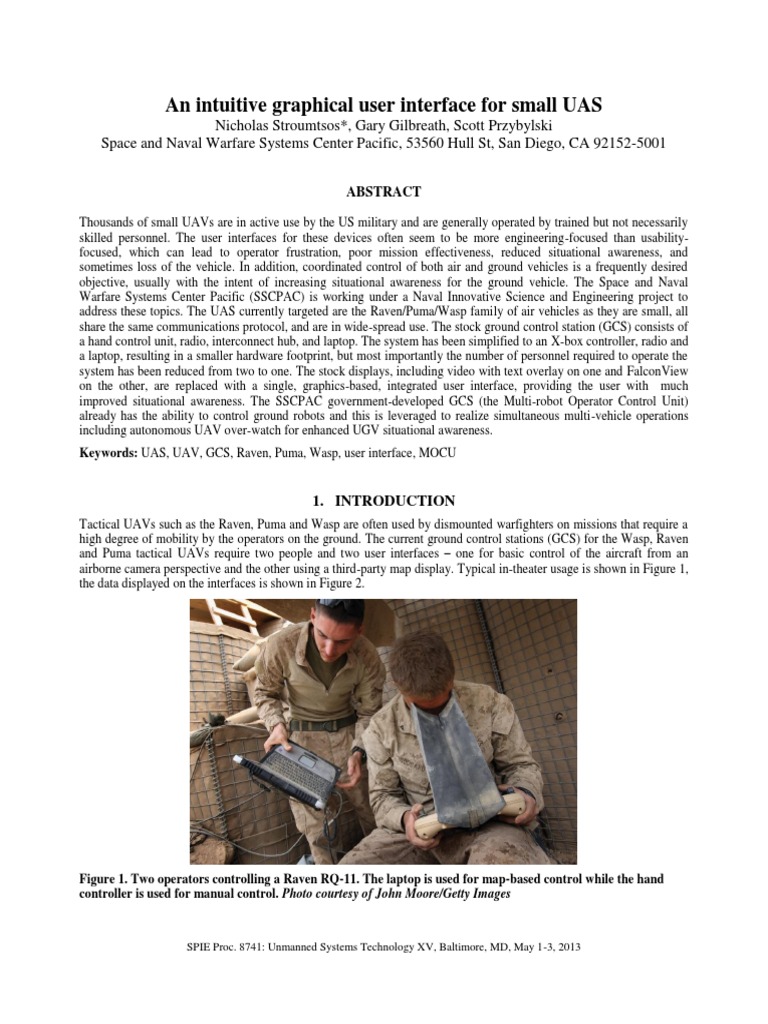 An Intuitive Graphical User Interface For Small UAS | PDF | Unmanned ...