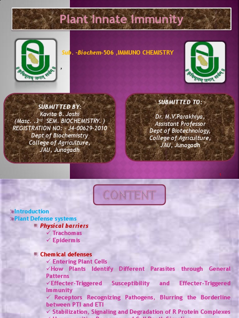 Plant Innate Immunity Overview | PDF | Innate Immune System | Immune System