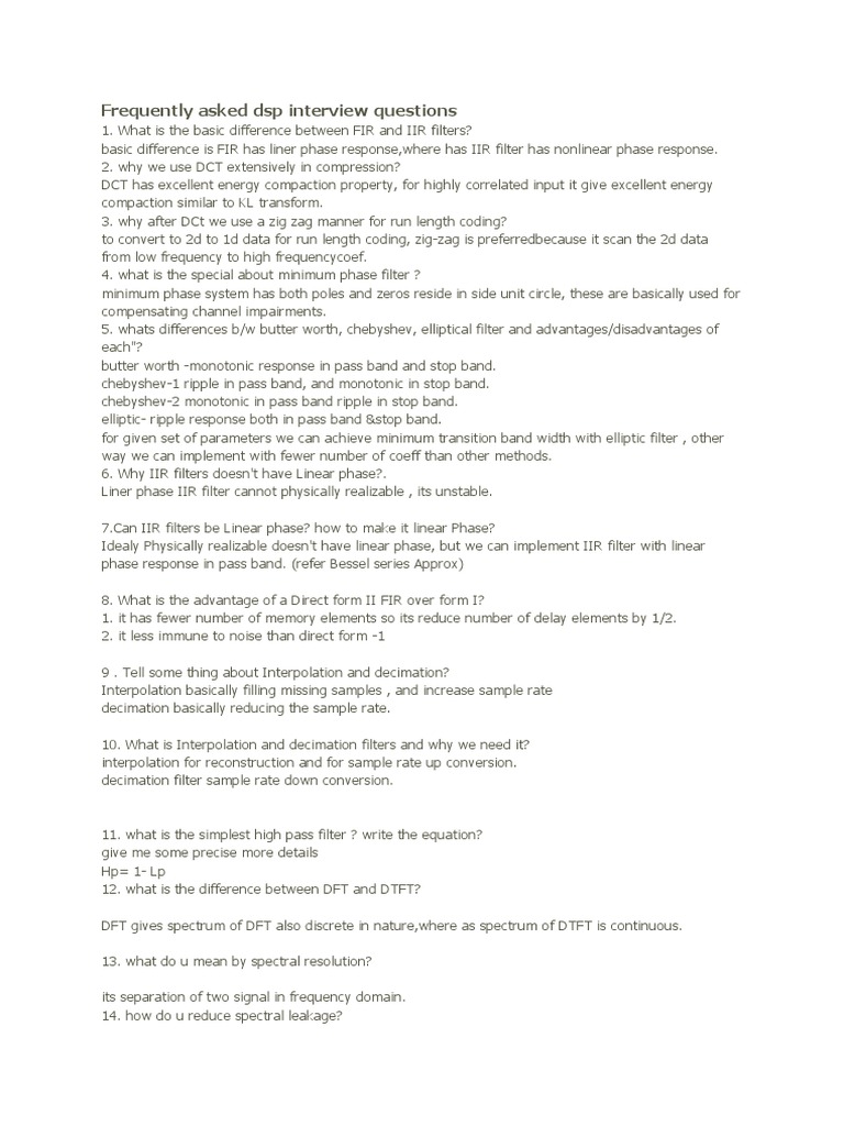 DSP3 | PDF | Filter (Signal Processing) | Discrete Fourier Transform