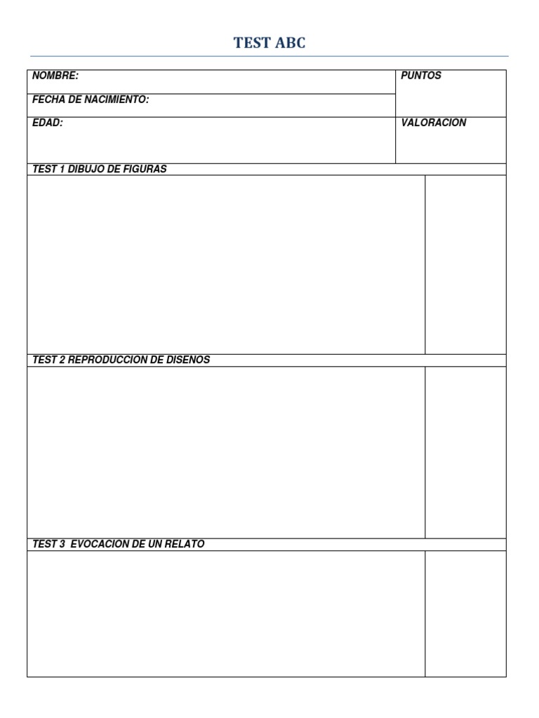 Test ABC Registro | PDF