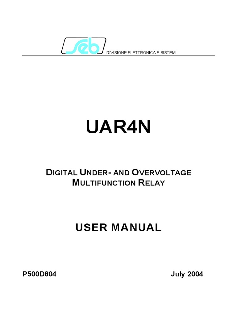 Uar4N: User Manual | PDF | Parameter (Computer Programming) | Relay