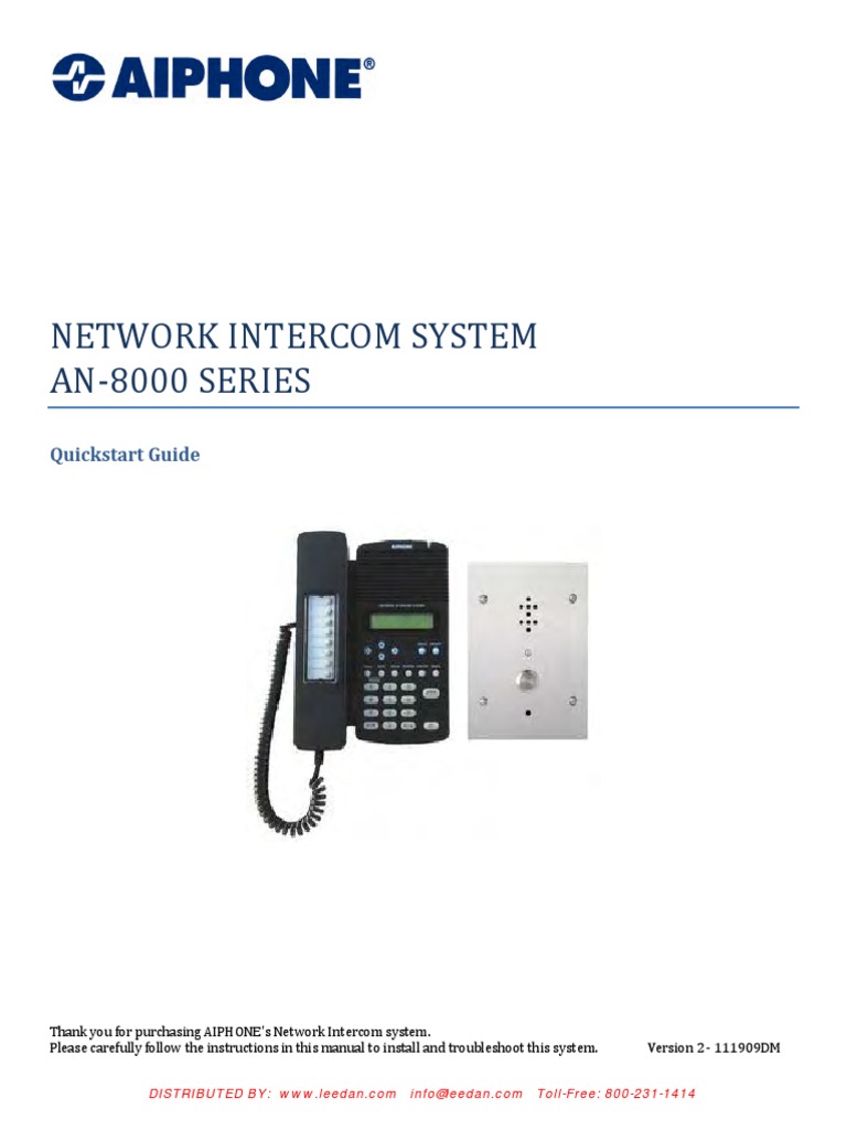 AIPHONE An Quick Start Guide | PDF | Port (Computer Networking ...