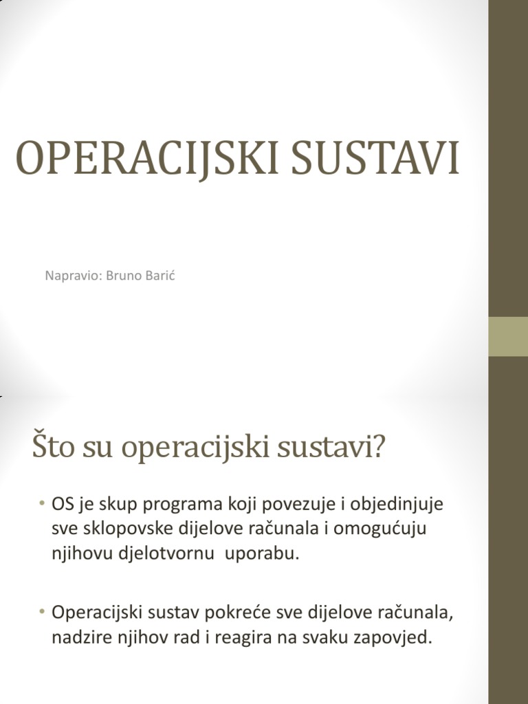 Operacijski Sustavi | PDF