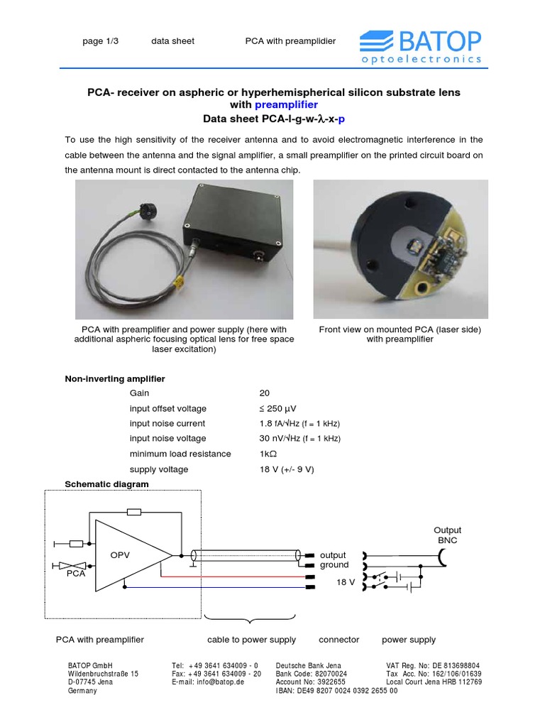 PCA-receiver On Aspheric or Hyperhemispherical Silicon Substrate Lens ...