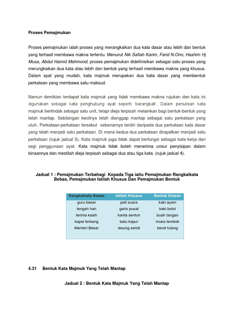 Proses Pemajmukan | PDF