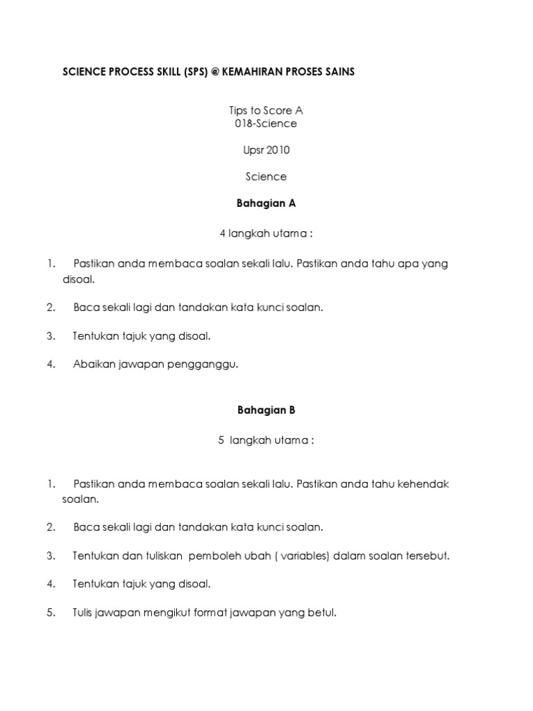 Science Process Skill | PDF | Prediction | Experiment