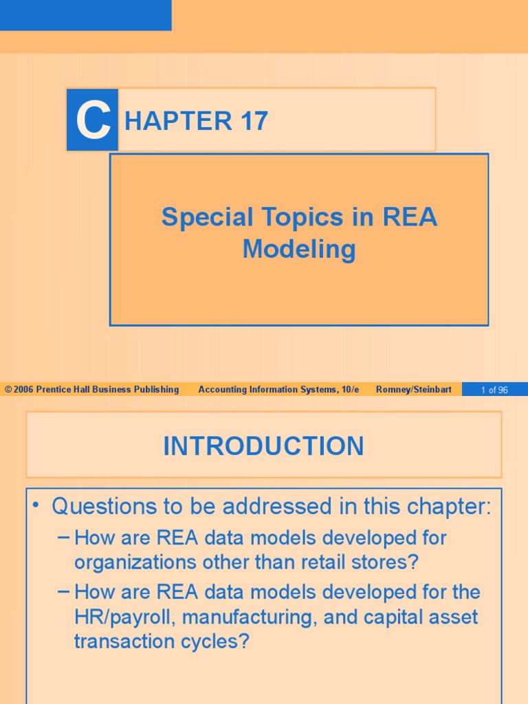AIS Romney 2006 Slides 17 Special Topics in REA | PDF | Inventory | Invoice
