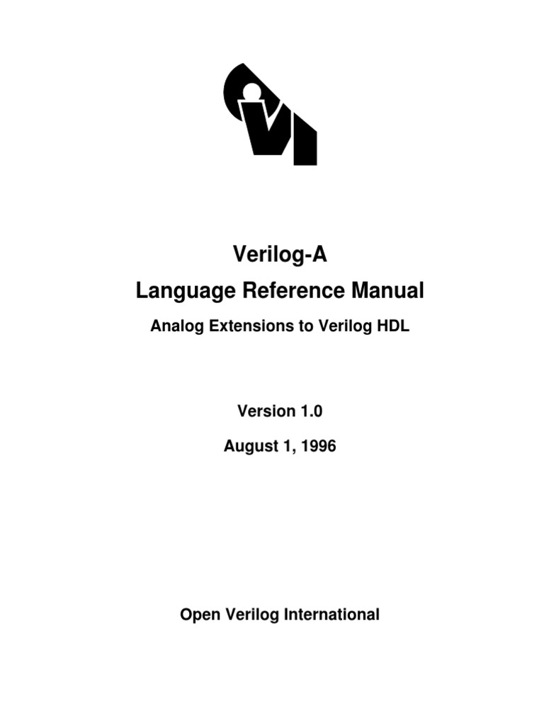 Verilog A LRM 1 0 | PDF