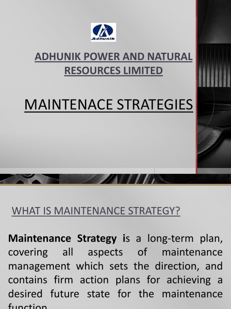 Maintenance Strategy | PDF | Reliability Engineering | Systems Theory