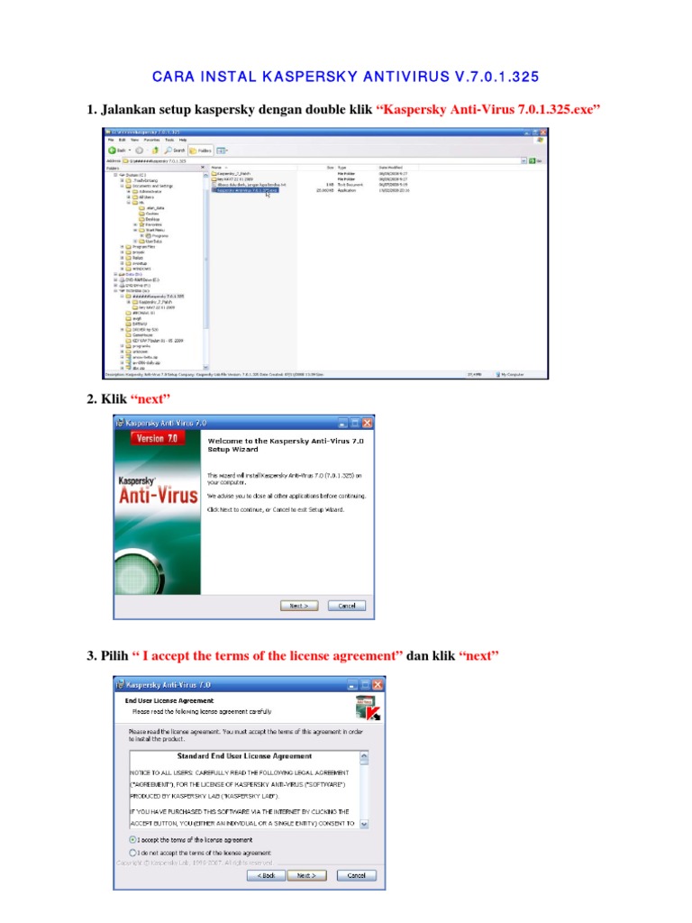 Cara Instal Kapersky | PDF