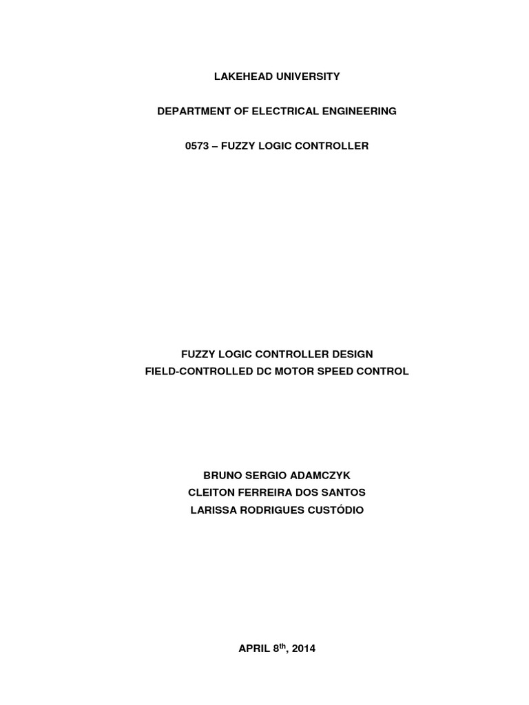Fuzzy Logic Controller Design | PDF | Control Theory | Fuzzy Logic