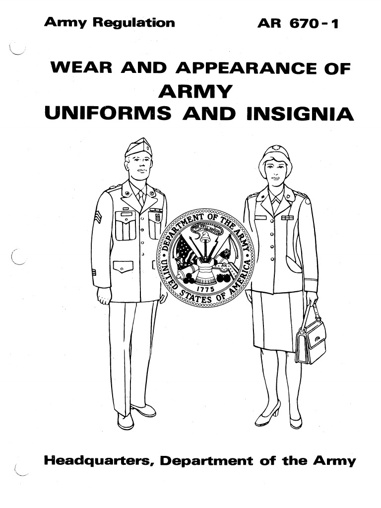 AR670 1 UniformWear-19811101Part1 | PDF | Officer (Armed Forces ...