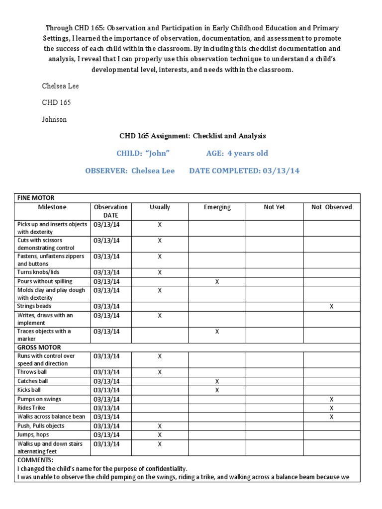 CHD 165 Quantitative Assignment | PDF | Learning | Cognition