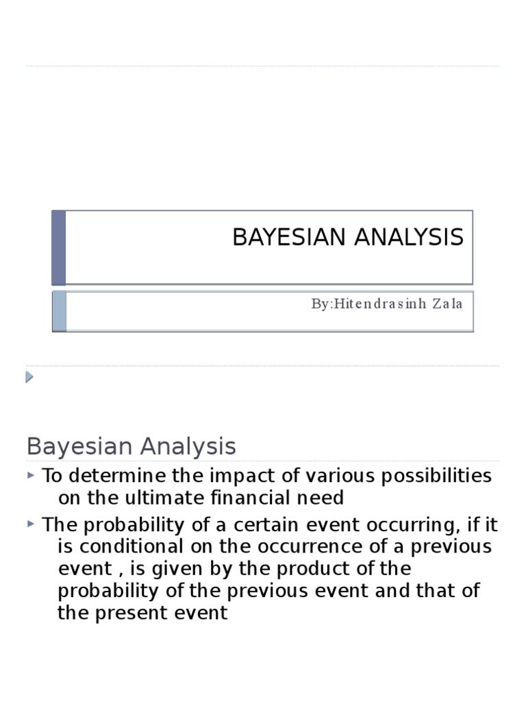 Bayesian Analysis for Financial Needs | PDF