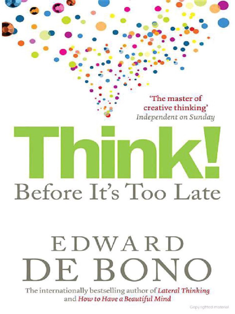 Think! - Edward de Bono | PDF | Creativity | Thought