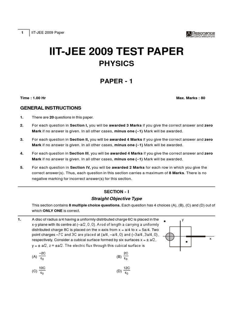 IIT-JEE 2009 Question Paper With Answer Key | PDF | Nuclear Fusion ...