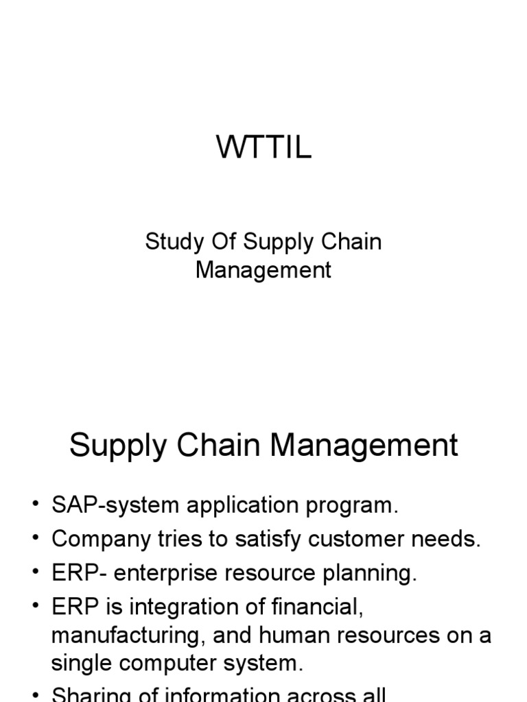 SCM Study Overview and Vendor Assessment | PDF