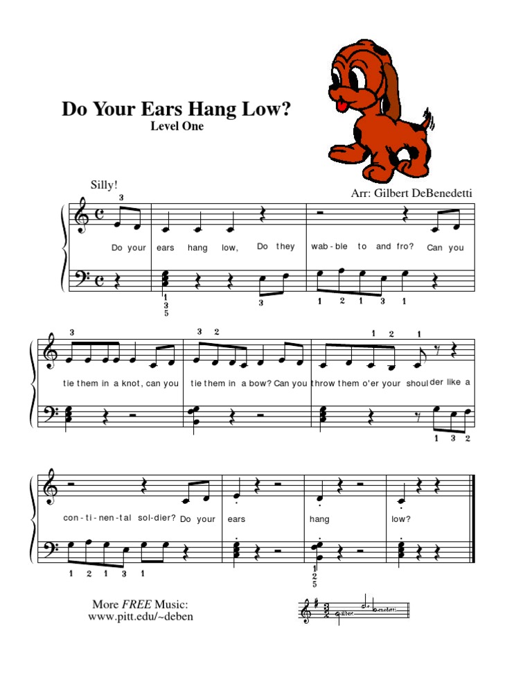 Do Your Ears Hang Low? Lyrics & Music | PDF