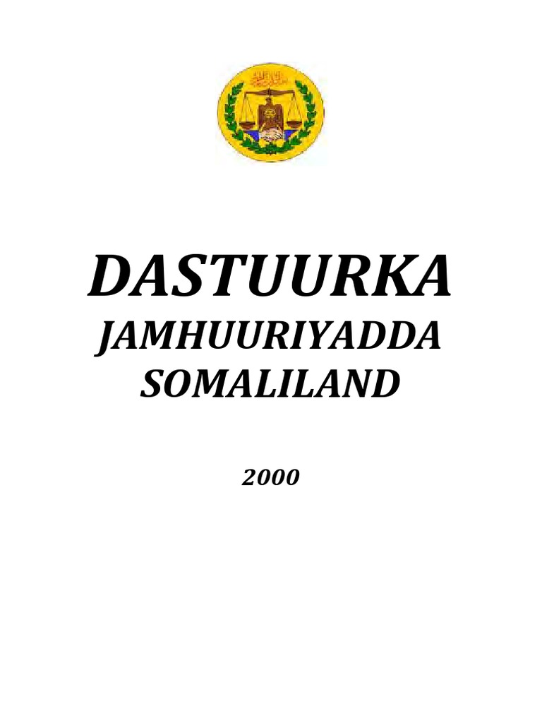 Dastuurka Jamhuuriyada Somaliland | PDF