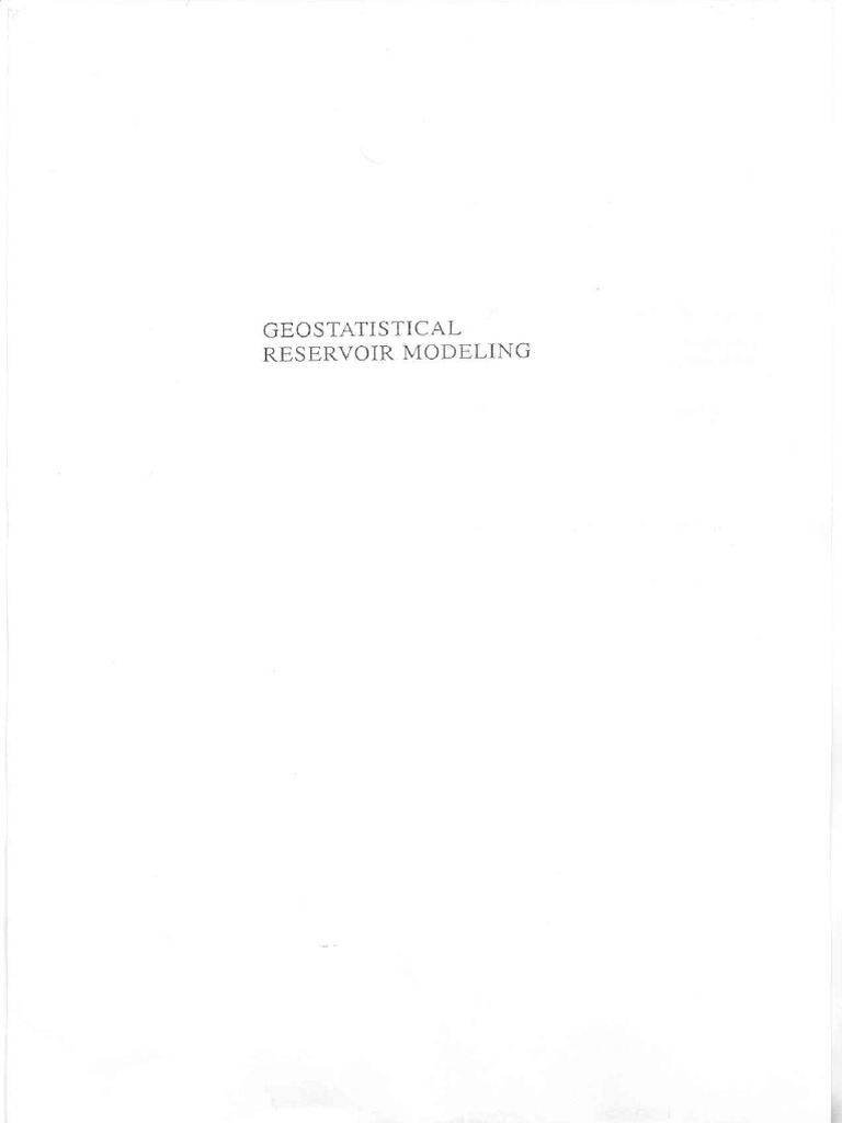 Clayton v. Deutsch Geostatistical Reservoir Modeling 2002 | PDF