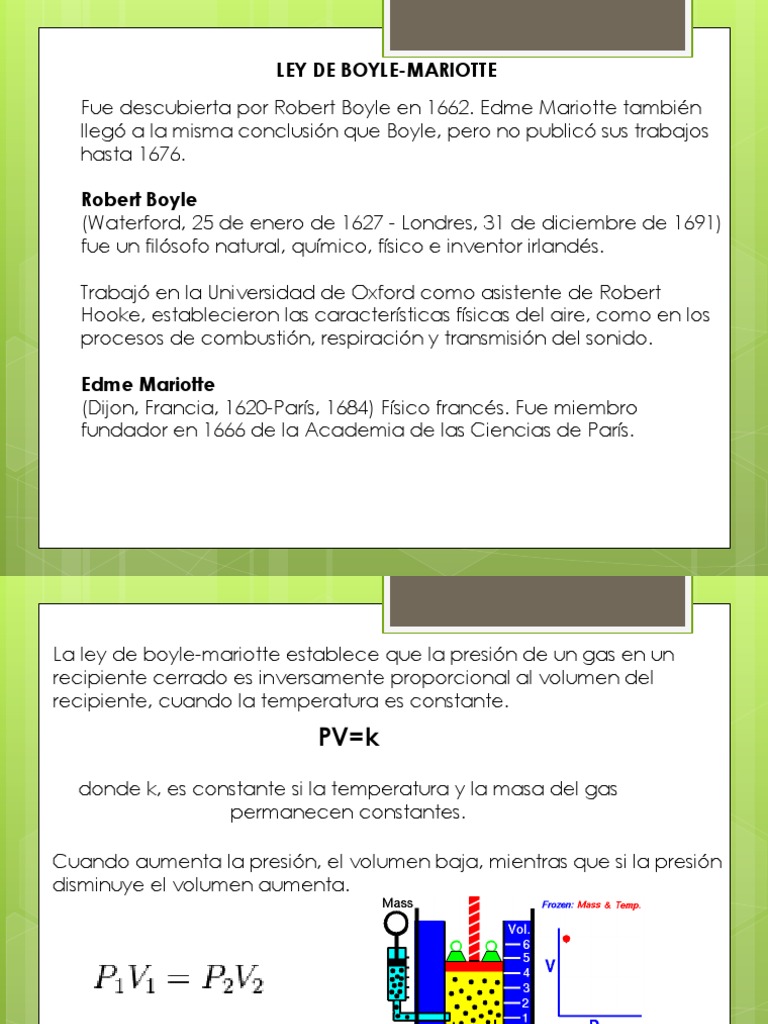 Ley de Boyle Mariotte | PDF