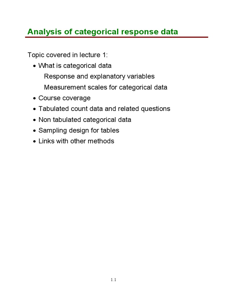 Categorical Questions | Categorical Variable | Cohort Study