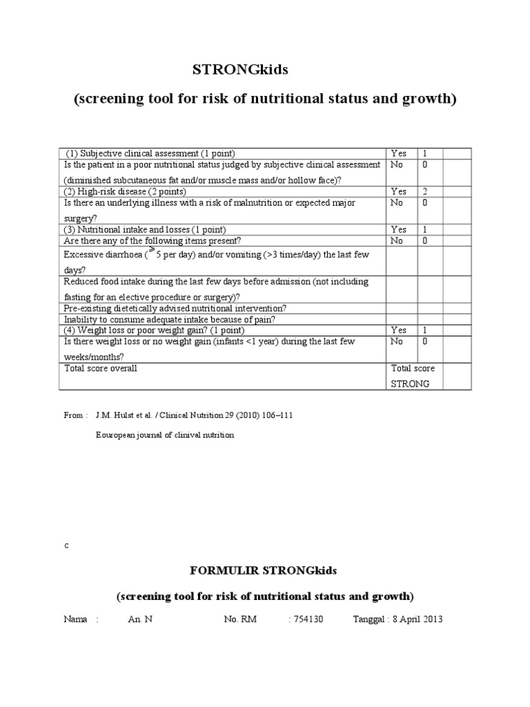 Form Strongkids New | Determinants Of Health | Food And Drink