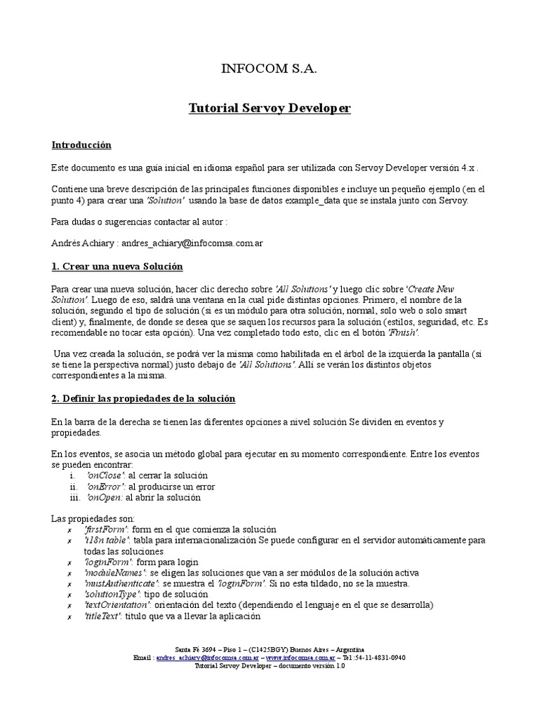 Tutorial Servoy v1.0 | PDF | Point and Click | ciberespacio