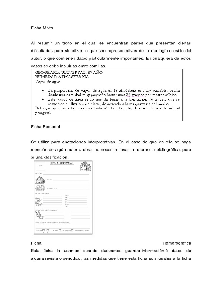 Ficha Mixta | PDF | Publicación | Bibliografía