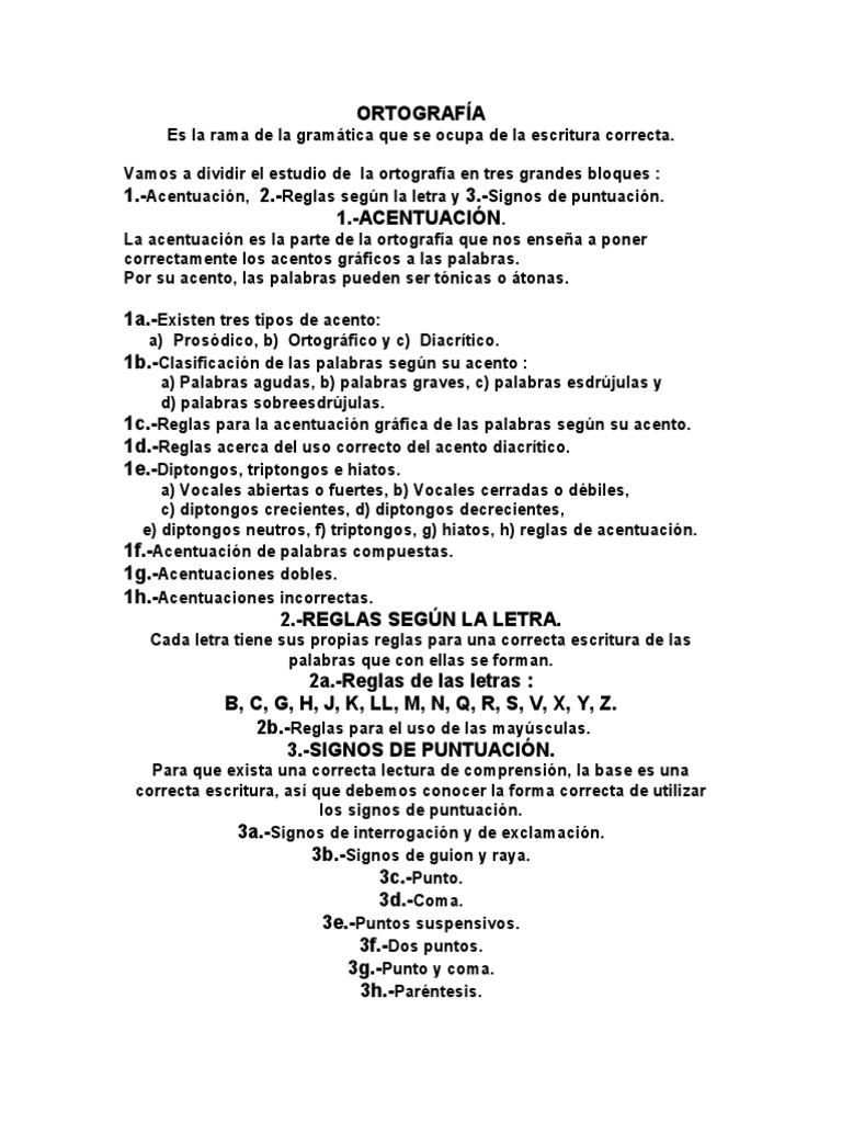 Guía de Ortografía | PDF