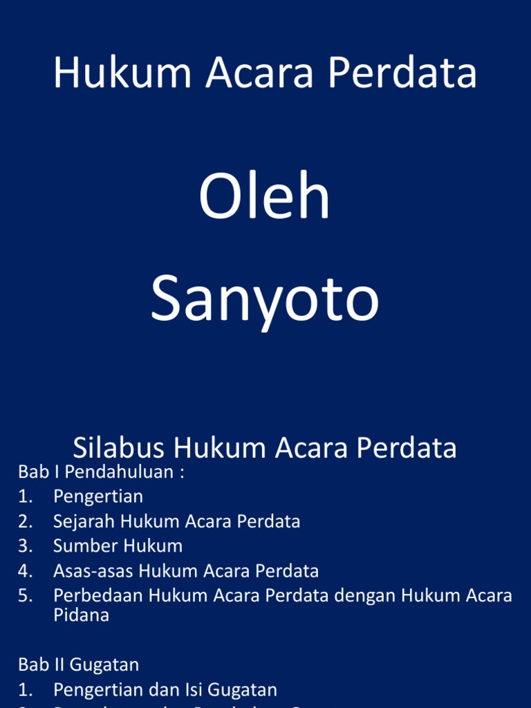 HK Acara Perdata | PDF | Hukum