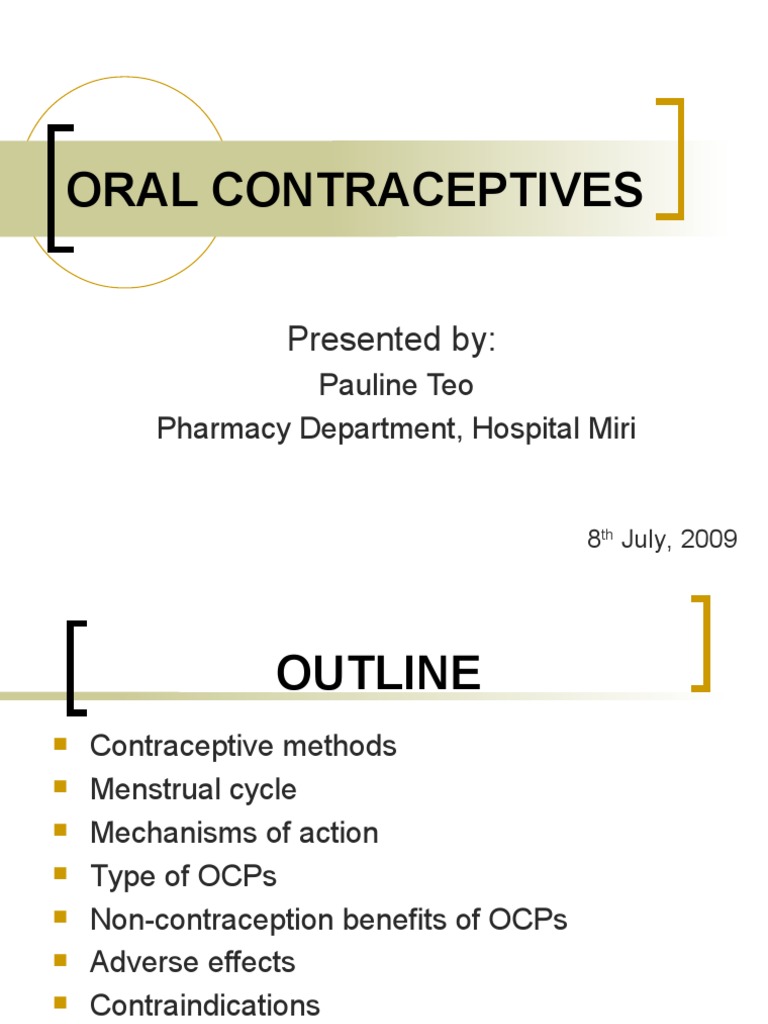 Oral Contraceptives | PDF | Combined Oral Contraceptive Pill | Sexual ...