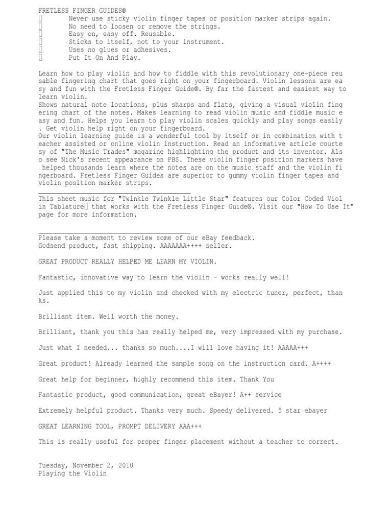 How To Play Violin | PDF | Violin | String Instruments