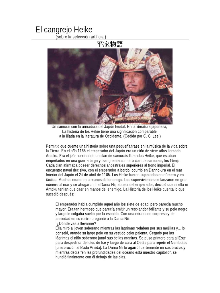 El Cangrejo Heike | PDF | Samurai | Japón