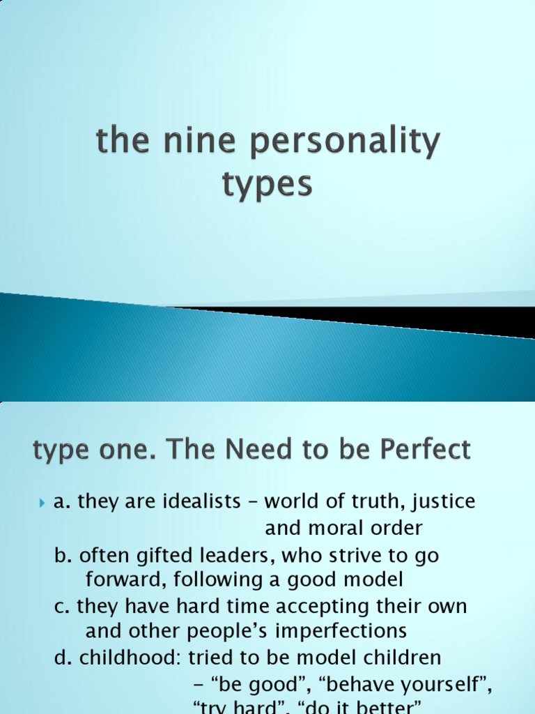 The Nine Personality Types | PDF | Psychological Concepts | Psychology