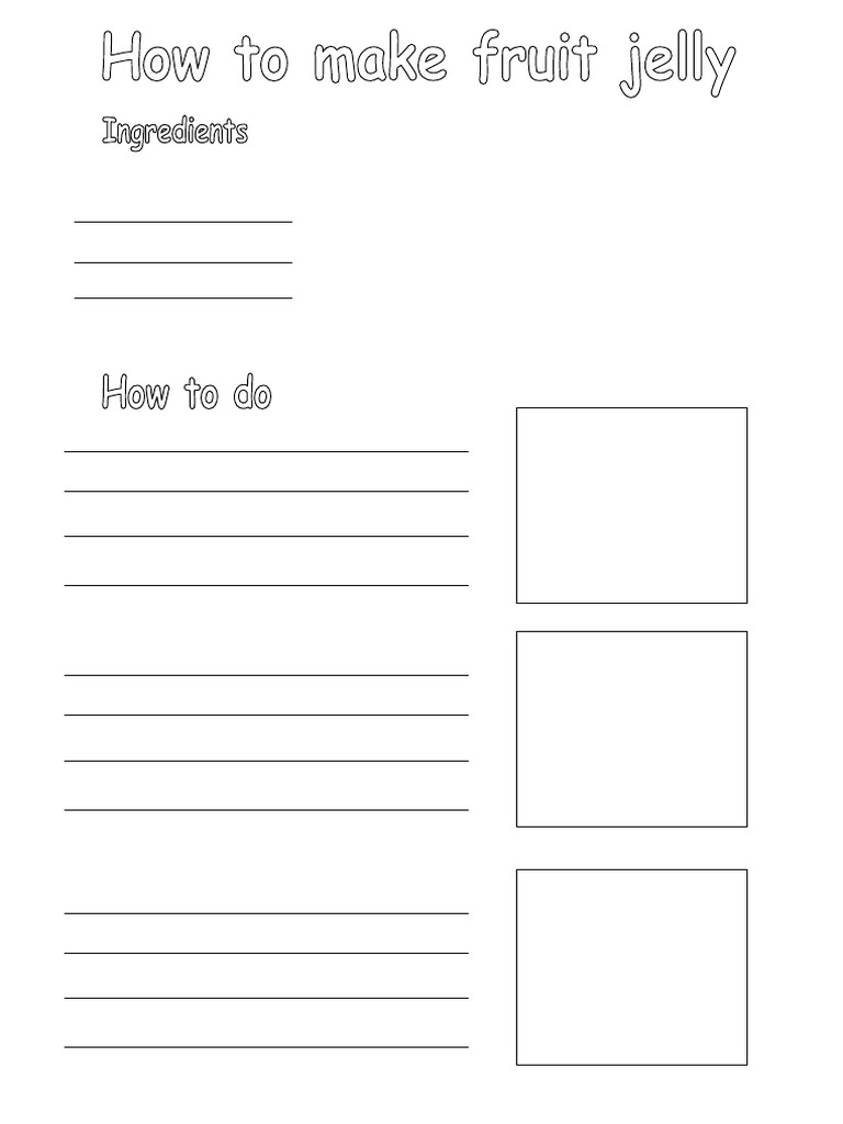 Jelly Making Instructions Worksheet | PDF