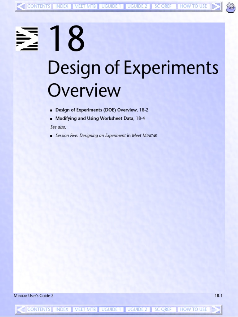 MINITAB Design of Experiments Guide | PDF | Experiment | Design Of ...