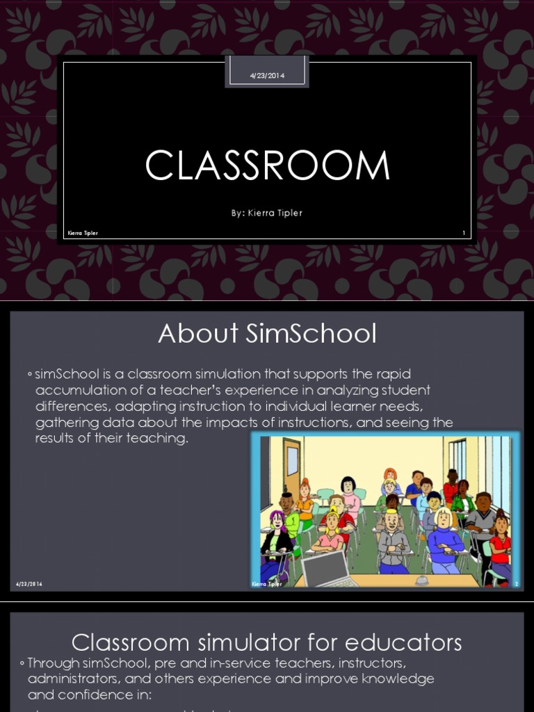 Classroom Simulation with simSchool | PDF