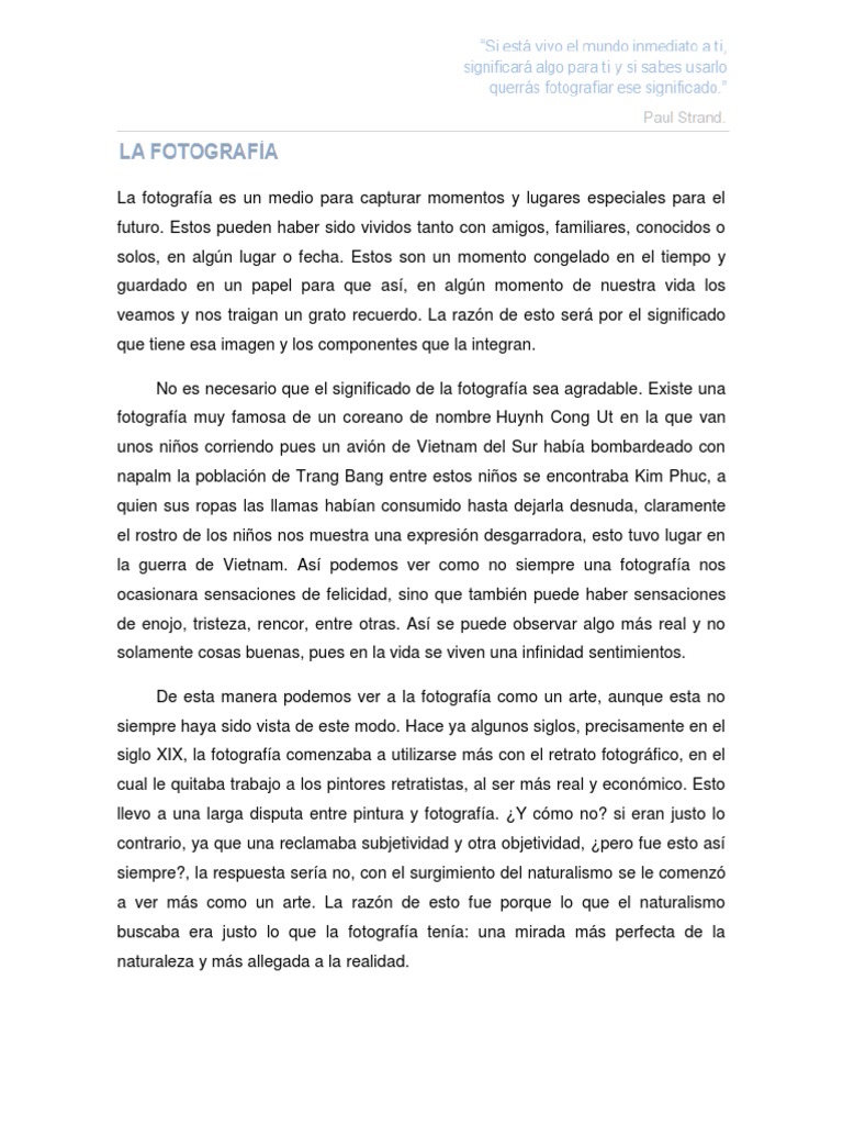 Evolución y Arte de la Fotografía | PDF | Fotografía aérea | Medios de arte