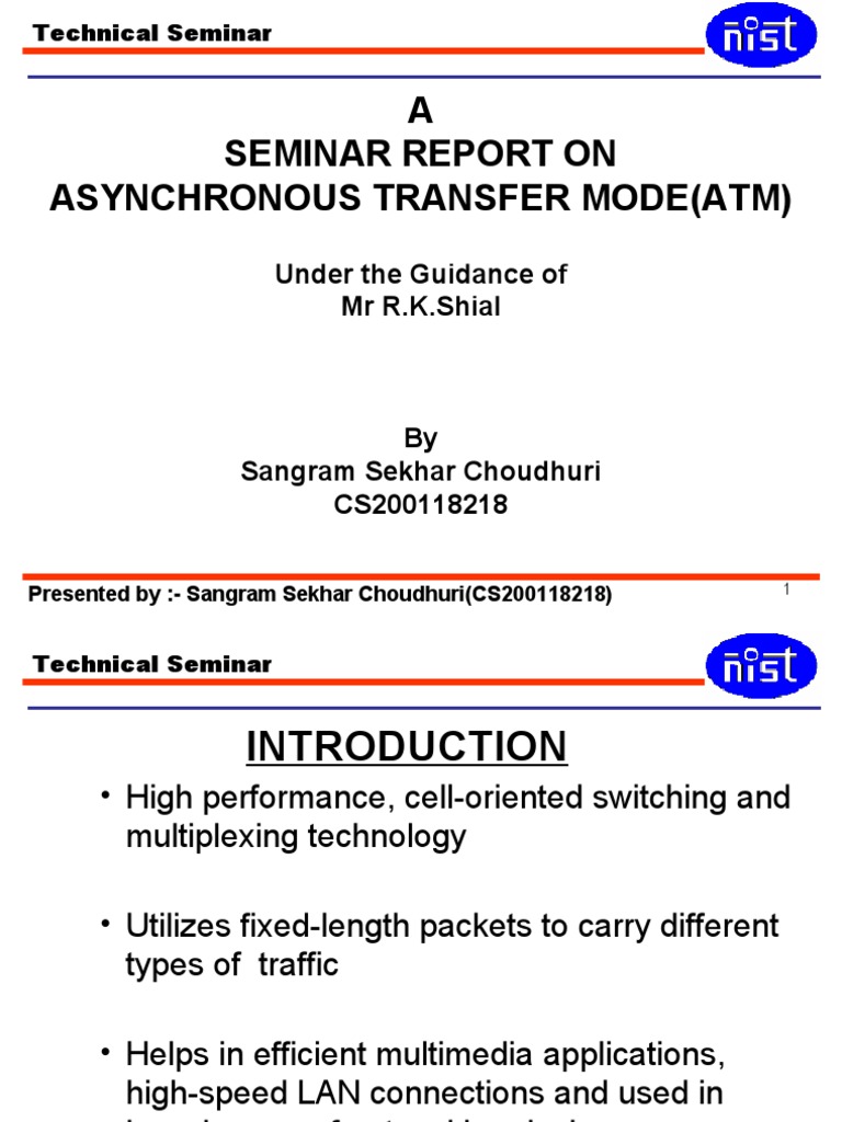 A Synchronous Transfer Mode (Atm | PDF | Asynchronous Transfer Mode ...