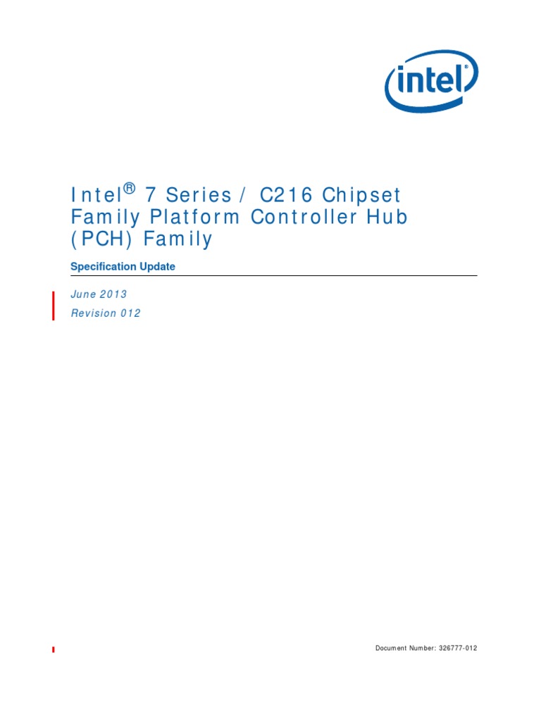 7 Series Chipset PCH Spec Update | PDF | Usb | Computer Hardware