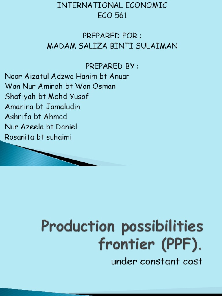 Production Possibilities Frontier Ppf Pdf Microeconomics Market