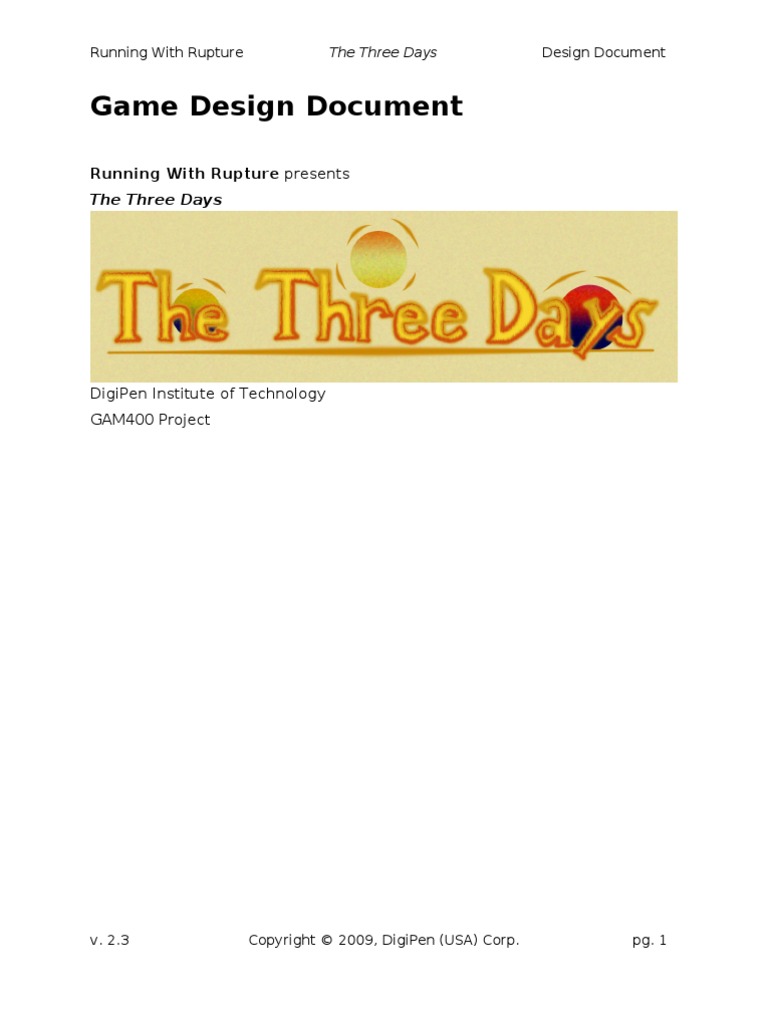 Game Design Document | PDF | Keyboard Shortcut | Leisure