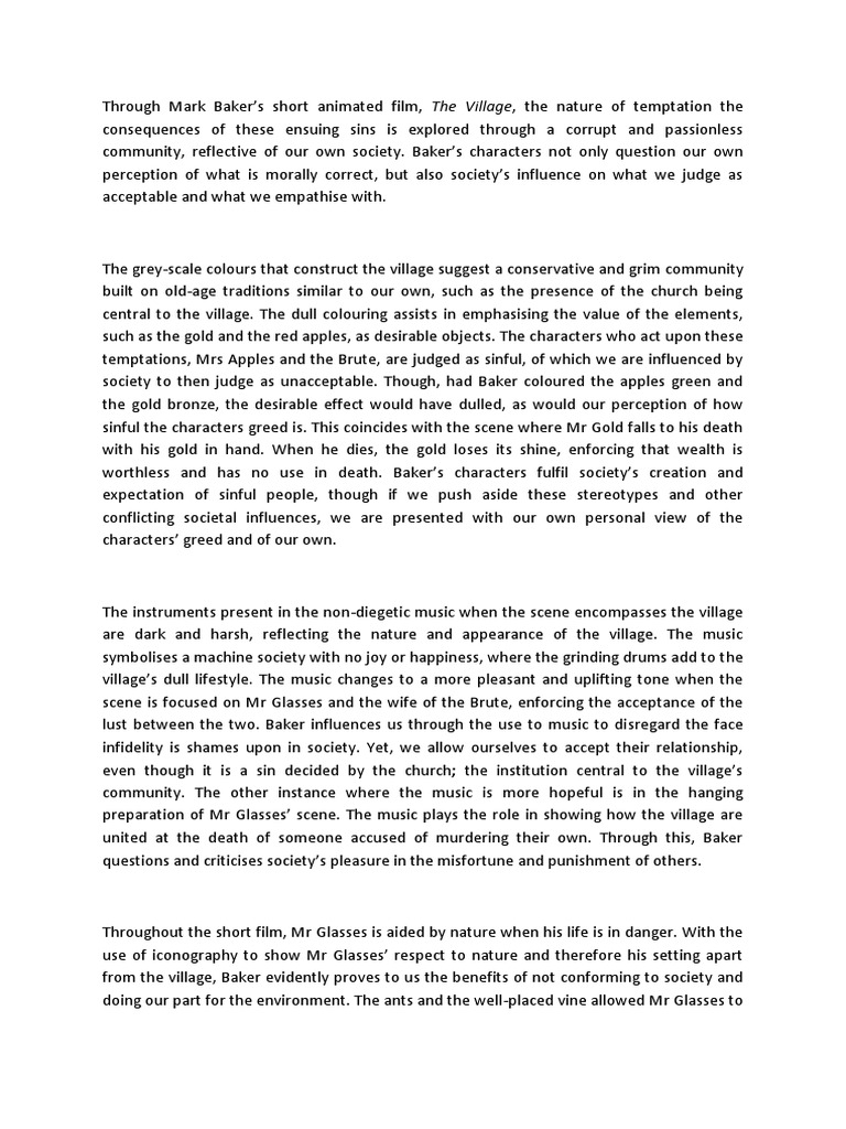 Mark Baker's the Village | Empathy | Psychological Concepts