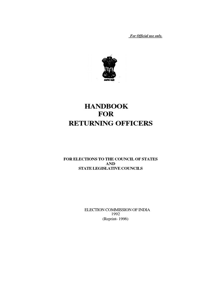 Handbook For Returning Officers (Council Elections) | PDF | Postal ...