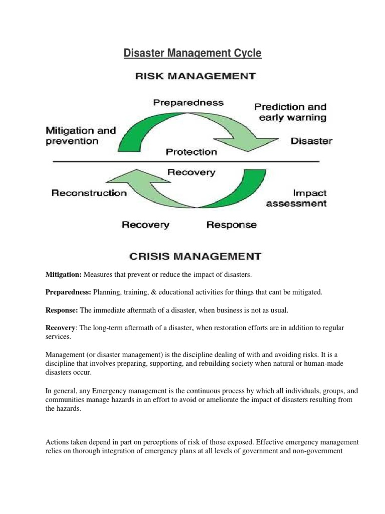 Disaster Management Cycle | PDF | Emergency Management | Emergency