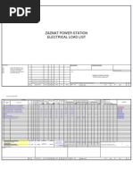 1 Electrical Load List (Tentative) | Bus | Watt